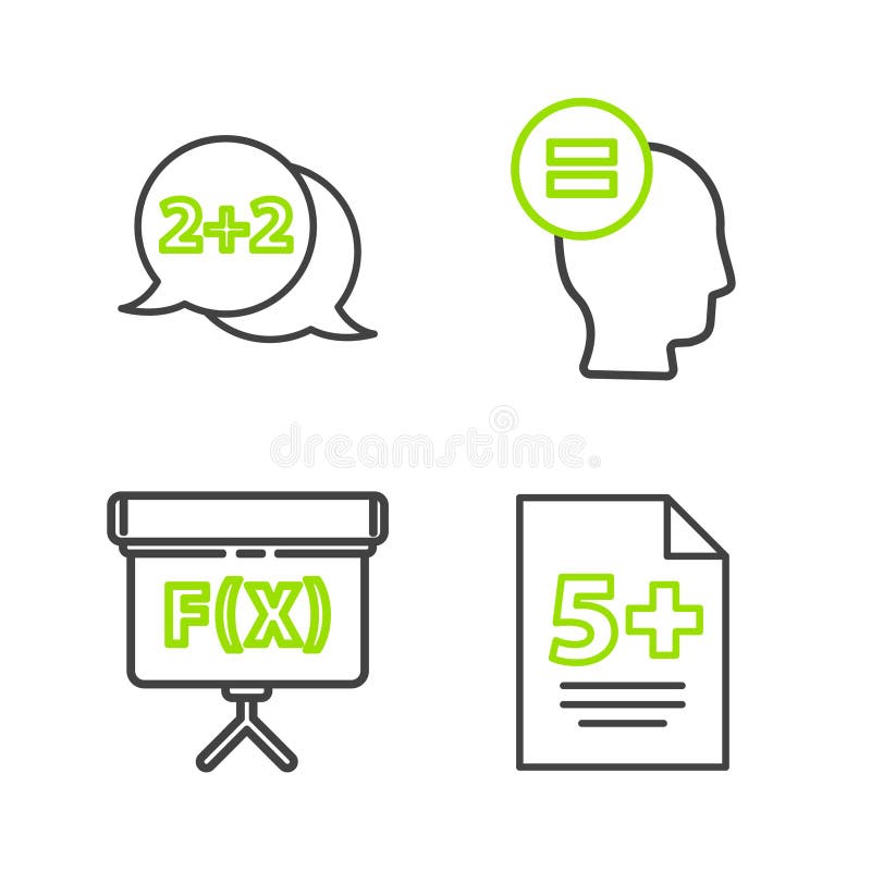 Set Line Test or Exam Sheet, Chalkboard, Calculation and Equation ...