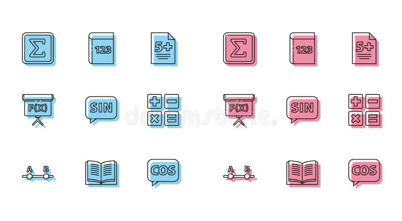 Set Line Test or Exam Sheet, Equation Solution, Geometric Figure Square ... Set Line Test or Exam Sheet, Equation Solution, Geometric Figure Square ...