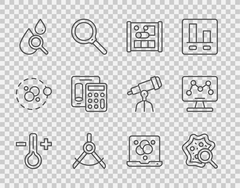 Set Line Thermometer, Microorganisms Under Magnifier, Graphing Paper ...