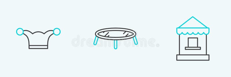 Set Line Ticket Box Office, Jester Hat with Bells and Jumping ...