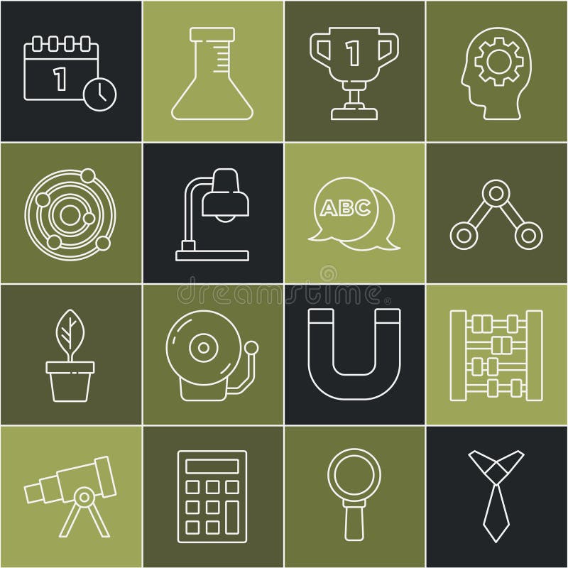 Set Line Tie, Abacus, Molecule, Award Cup, Table Lamp, Solar System ...