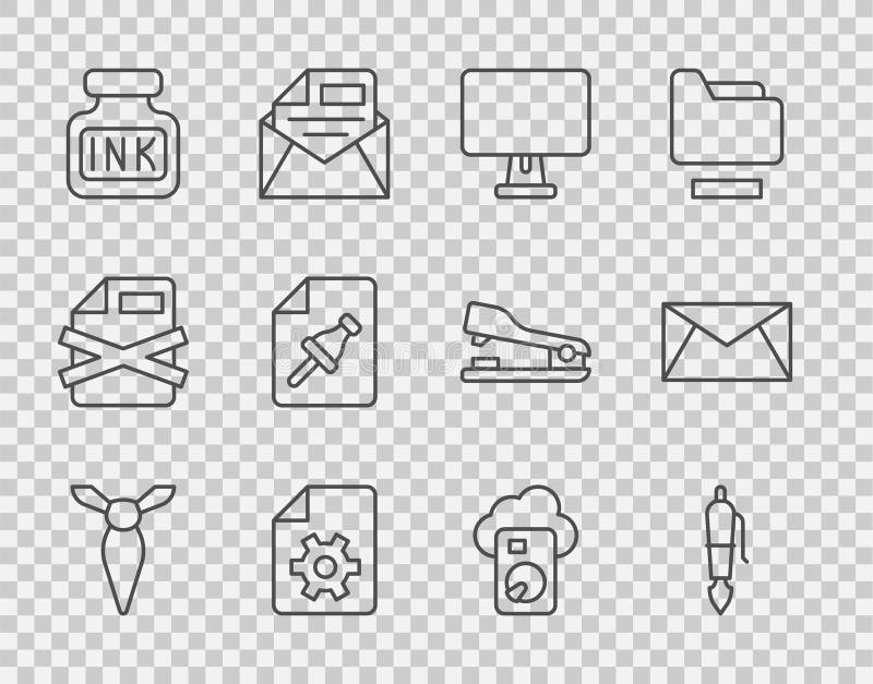 Set Line Tie, Fountain Pen Nib, Computer Monitor, Document Settings ... Set Line Tie, Fountain Pen Nib, Computer Monitor, Document Settings ...