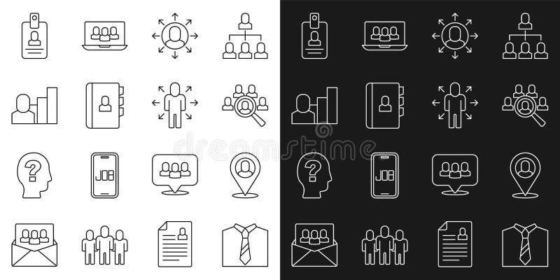 Set Line Tie, Worker Location, Magnifying Glass for Search Job ... Set Line Tie, Worker Location, Magnifying Glass for Search Job ...