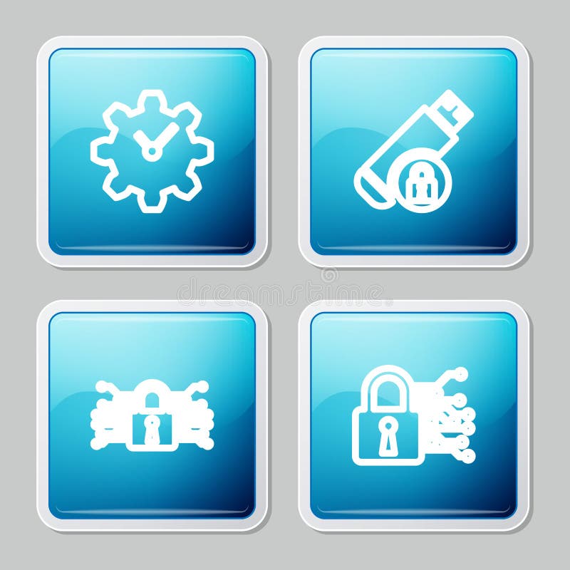 Lock Cyber Security Padlock With Keyhole Icon Made With Binary Code Protect And Security Or