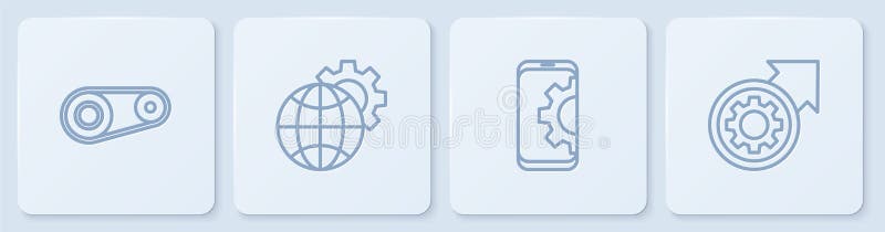The earth and gear symbol stock vector. Illustration of logo - 16671262