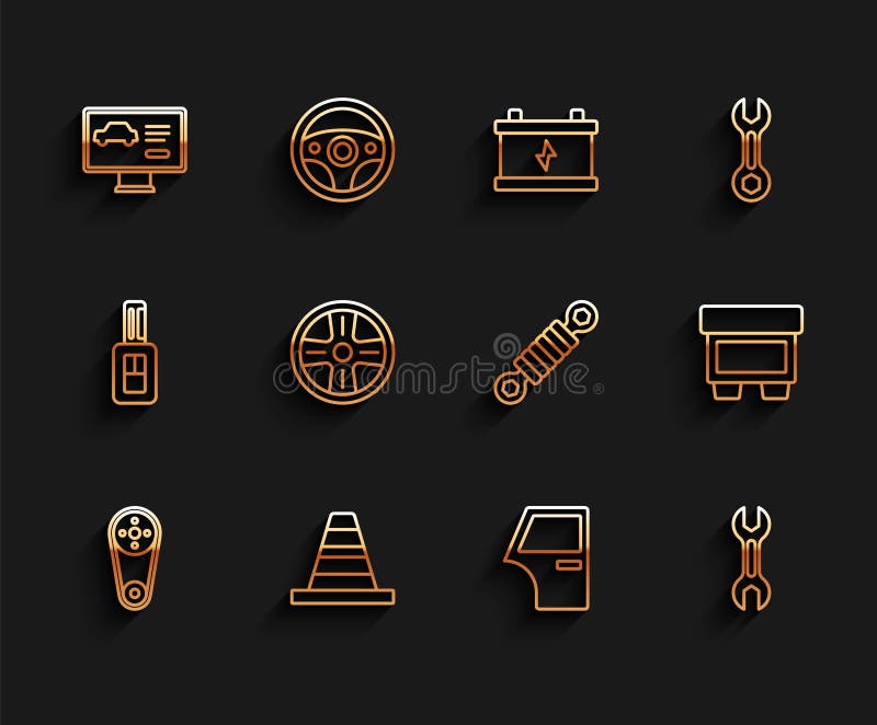 Set Line Timing Belt Kit, Traffic Cone, Diagnostics Condition of Car ... Set Line Timing Belt Kit, Traffic Cone, Diagnostics Condition of Car ...