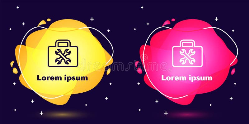 Abstract Toolbox Theme Infographics Stock Vector - Illustration of ...