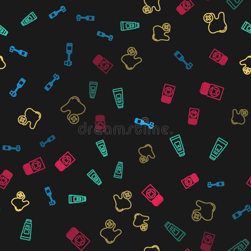 Set Line Toothbrush, Tube of Toothpaste, with Caries and Painkiller ...