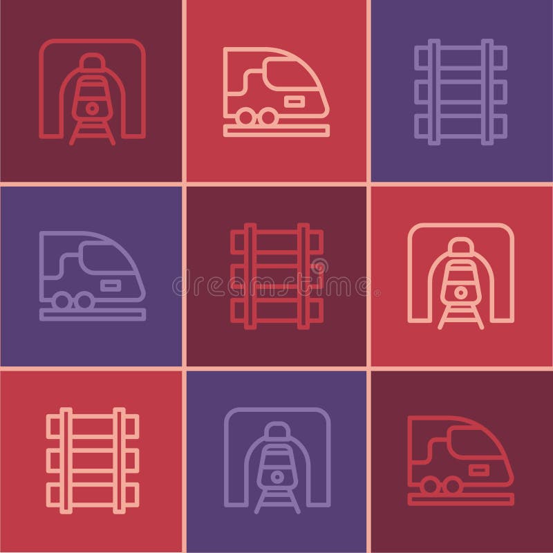 Set Line Train in Railway Tunnel, Railway, Railroad Track and High ... Set Line Train in Railway Tunnel, Railway, Railroad Track and High ...
