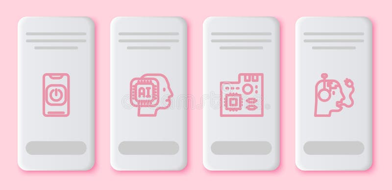 Set Line Turn Off Robot from Phone, Humanoid, Motherboard Digital Chip ...