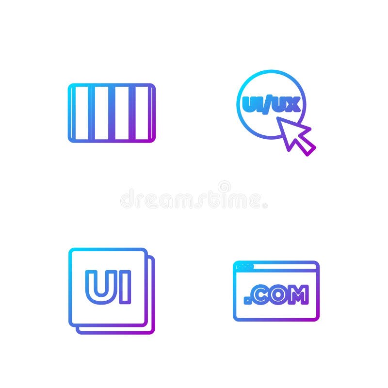 Set Line UI or UX Design, , Color Palette Guide and . Gradient Color ...