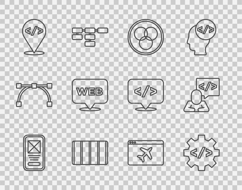 Set Line Ui Or Ux Design Front End Development Rgb And Cmyk Color Mixing Color Palette Guide