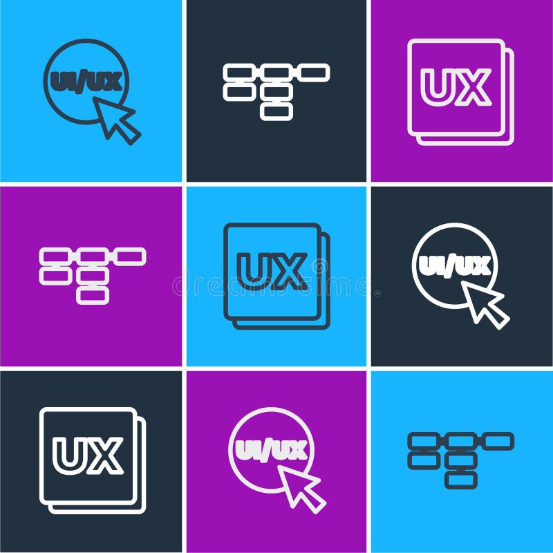 Set Line UI or UX Design, and Site Map Icon. Vector Stock Vector ... Set Line UI or UX Design, and Site Map Icon. Vector Stock Vector ...