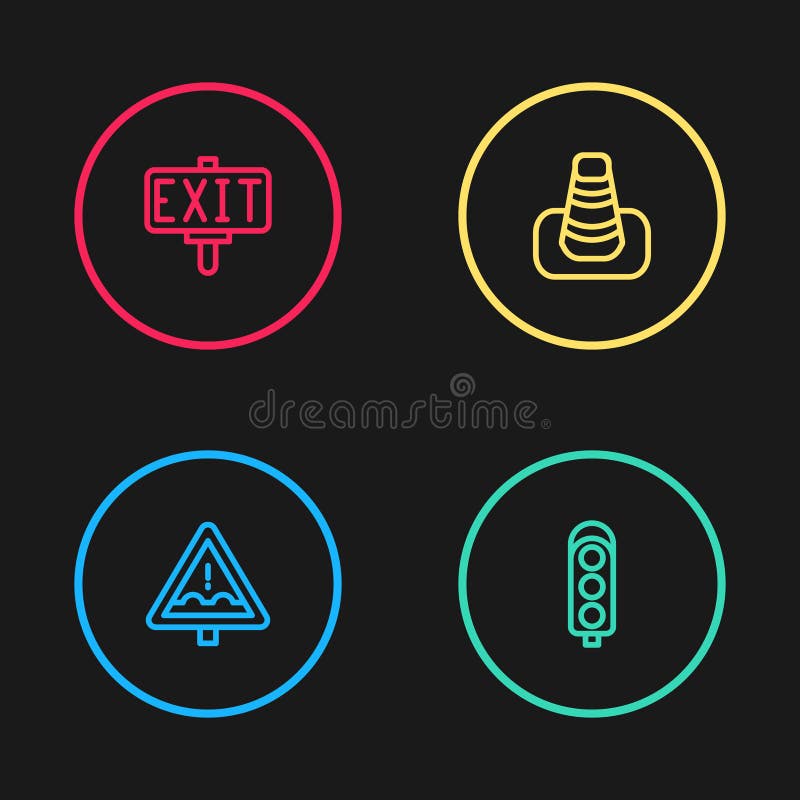 Fire Exit Road Traffic Cone Stock Illustrations – 357 Fire Exit Road ...