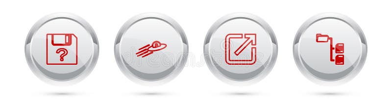 Set Line Unknown Document, UFO Flying Spaceship and Alien, Open New ... Set Line Unknown Document, UFO Flying Spaceship and Alien, Open New ...