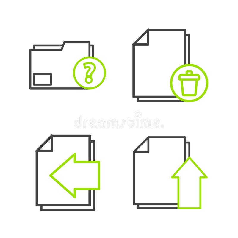 Set Line Upload File Document, Next Page Arrow, Delete and Unknown ... Set Line Upload File Document, Next Page Arrow, Delete and Unknown ...