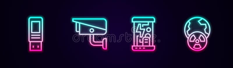 Set Line USB Flash Drive, Security Camera, Cryogenic Capsules and ...