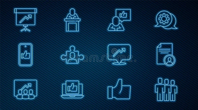 Set Line Users Group, Resume, Hand Like, Project Team Base, Chalkboard ...