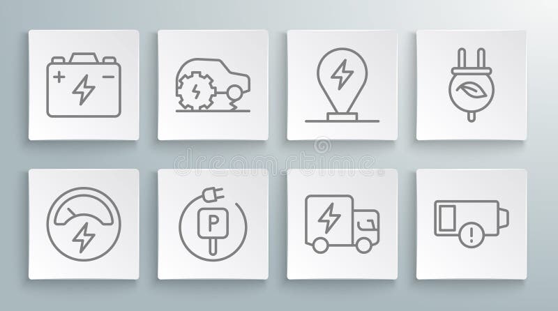 Power Battery Electric Truck Stock Illustrations – 2,590 Power Battery ...