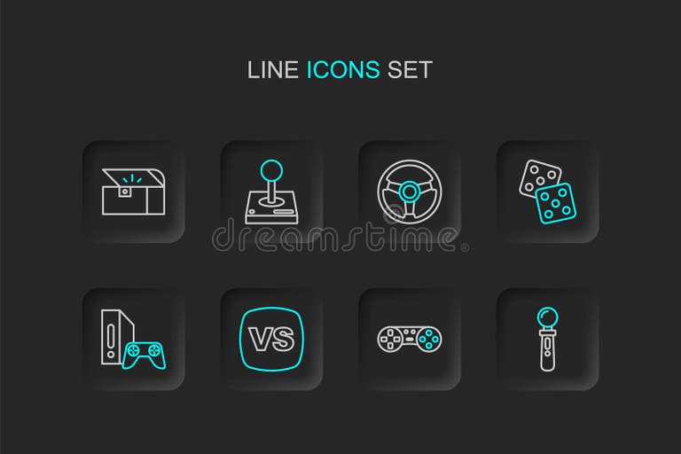 Set Line VR Controller Game, Game or Joystick, VS Versus Battle, Console with, Dice, Racing ...