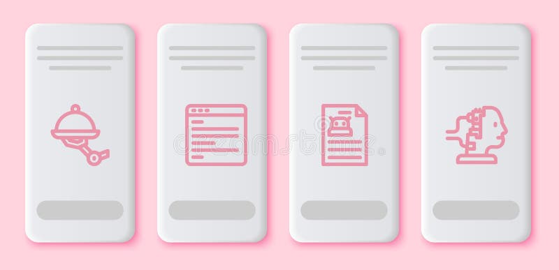 Set Line Waiter Robot, Computer Api Interface, Technical Specification and Robot for Maintenance ...