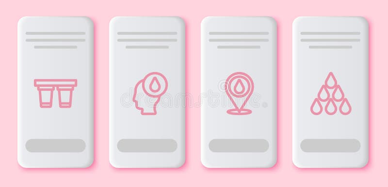 Set Line Water Filter, Drop, with Location and . White Rectangle Button ...