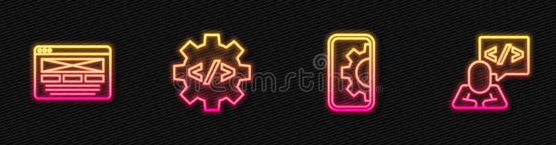 Set UI or UX Design, Front End Development, RGB and CMYK Color Mixing, Web Graphic and Crossed ...