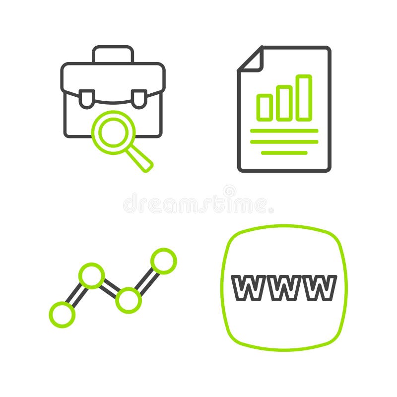 Set Line Website Template, Graph Chart Infographic, Document with and ... Set Line Website Template, Graph Chart Infographic, Document with and ...