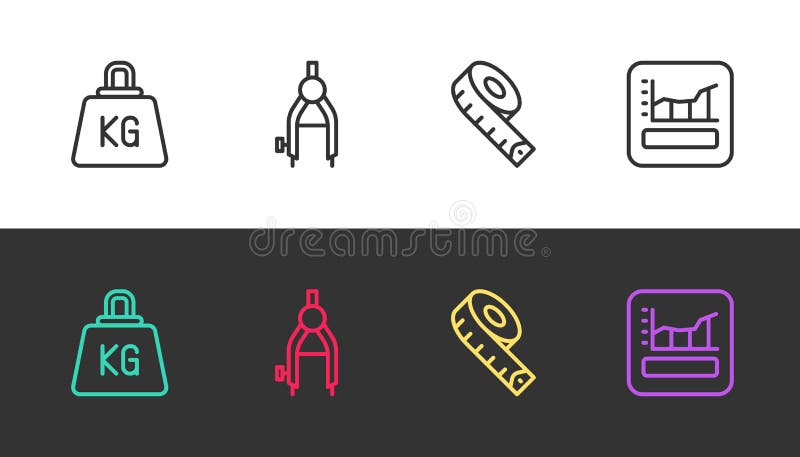 Set Line Weight, Drawing Compass, Measuring Tape and Graph, Schedule ...