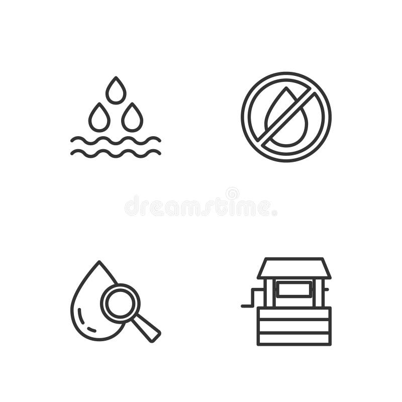 Magnifying Glass Water Icon Outline Stock Illustrations – 1,092 ...