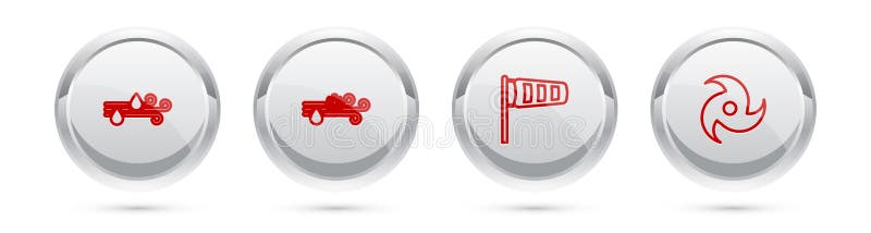 Set Line Wind and Rain, with Snow, Cone Meteorology Windsock Wind Vane ...