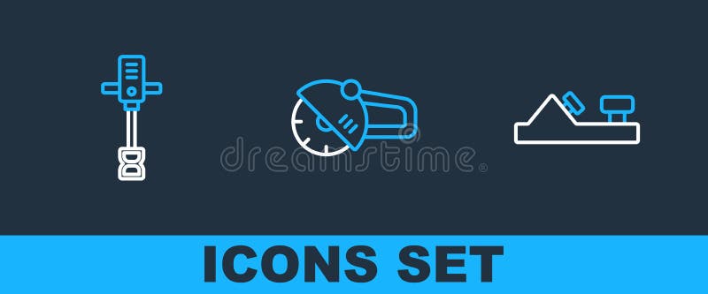 Set Line Wood Plane Tool, Electrical Hand Concrete Mixer and Angle ...