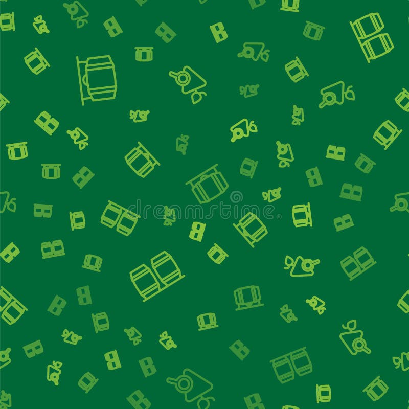 Set Line Wooden Barrel for Wine, and Grapes on Seamless Pattern. Vector ...