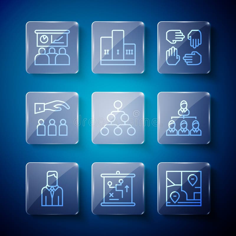Set Line Worker, Planning Strategy Concept, Folded Map with Location ...