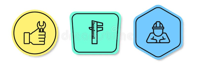 Set Line Wrench Spanner, Calliper or Caliper and Scale and Builder ...