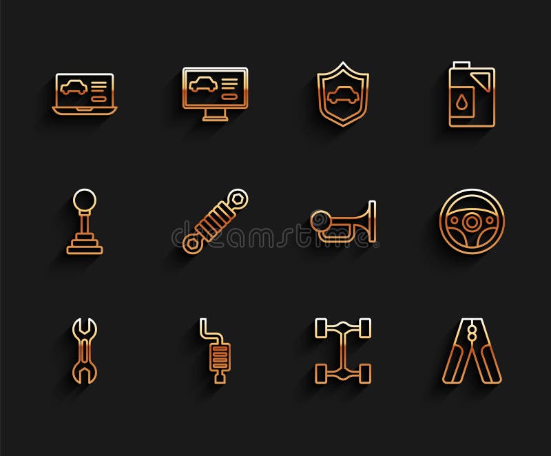 Set Line Wrench Spanner, Car Muffler, Diagnostics Condition of Car ... Set Line Wrench Spanner, Car Muffler, Diagnostics Condition of Car ...
