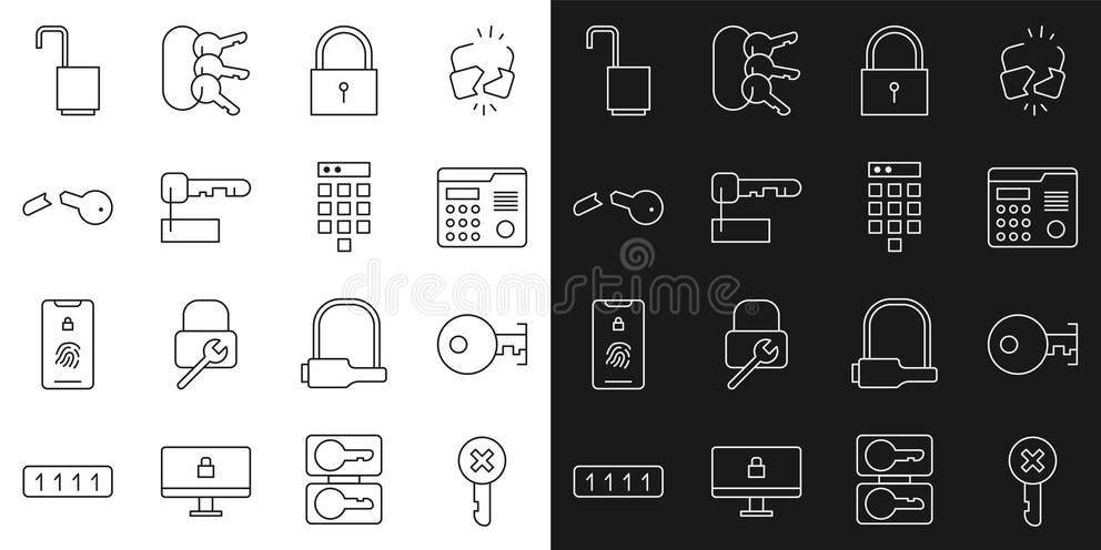 Broken Lock Key Stock Illustrations – 3,268 Broken Lock Key Stock ...