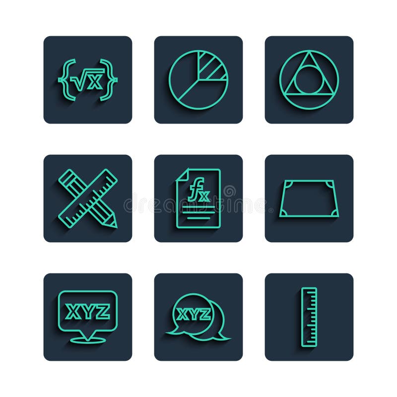 Set Line XYZ Coordinate System, Ruler, Triangle Math, Function ... Set Line XYZ Coordinate System, Ruler, Triangle Math, Function ...