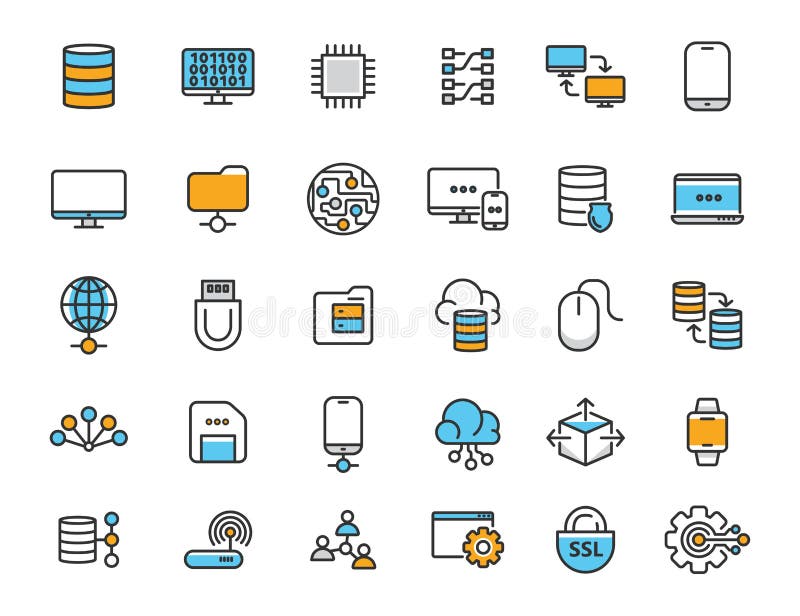 Simple Line Database Icons Stock Illustrations – 2,257 Simple Line ...