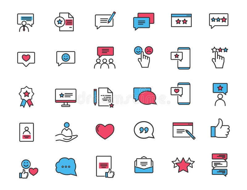 Linear Satisfaction Icon from Feedback Outline Collection. Thin Line ...