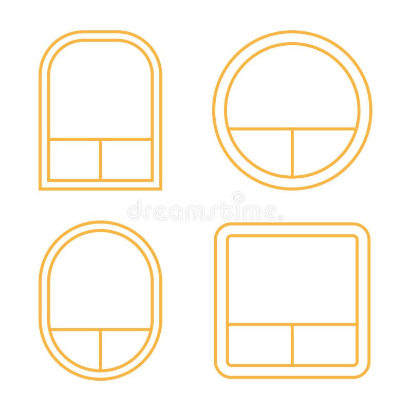Set of Linear Frames and Borders Design for Elements, Decoration ...