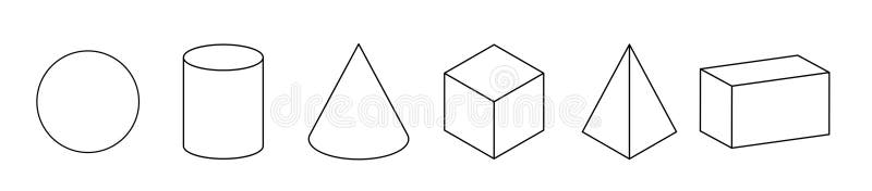 2d Shapes Cone Cylinder Stock Illustrations – 95 2d Shapes Cone ...