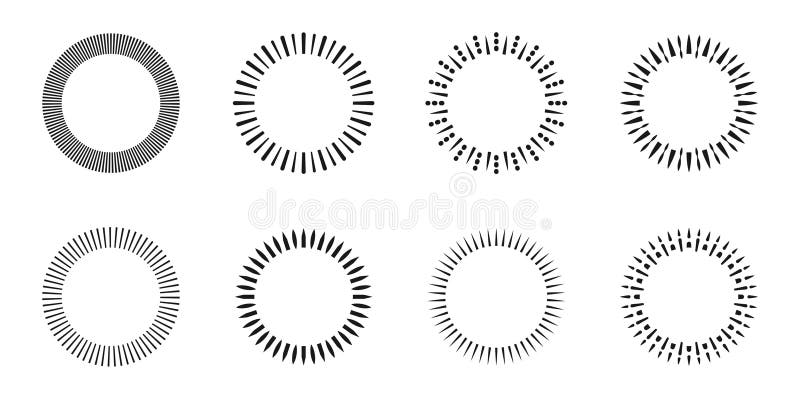 Sun Rays Icon in Black Lines. Vector Illustration of Hand Drawn Sketch ...