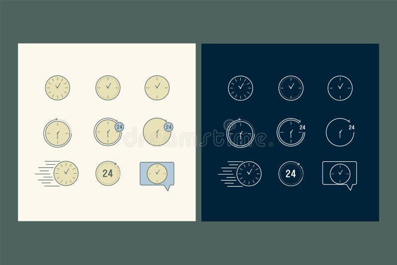 Linear Time Zones Icon from Airport Terminal Outline Collection. Thin ...