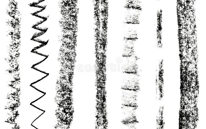 Set Lines, Shape Hatching Grunge Pencil Isolated on White. Pencil Lines ...