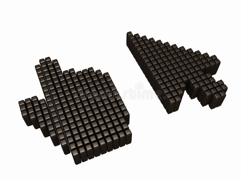 Set of Link Selection Computer Mouse Cursor Stock Illustration ...