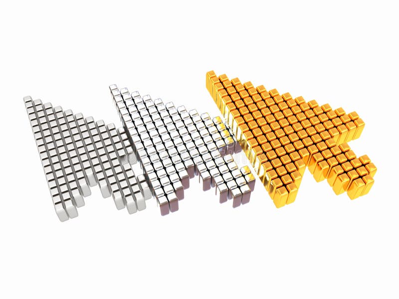 Set of Link Selection Computer Mouse Cursor Stock Illustration ...