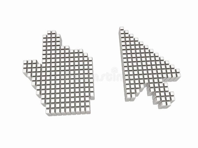 Set of Link Selection Computer Mouse Cursor Stock Illustration ...