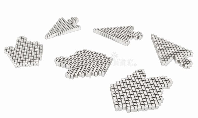 Set of Link Selection Computer Mouse Cursor Stock Illustration ...