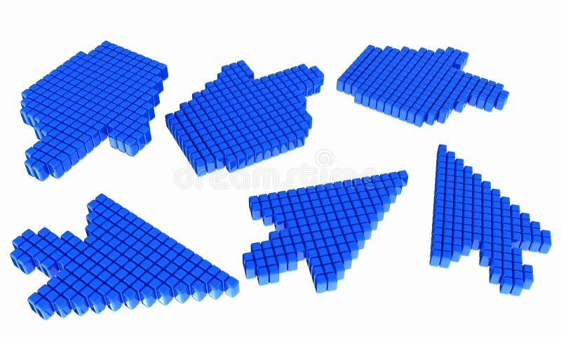 Set of Link Selection Computer Mouse Cursor Stock Illustration ...